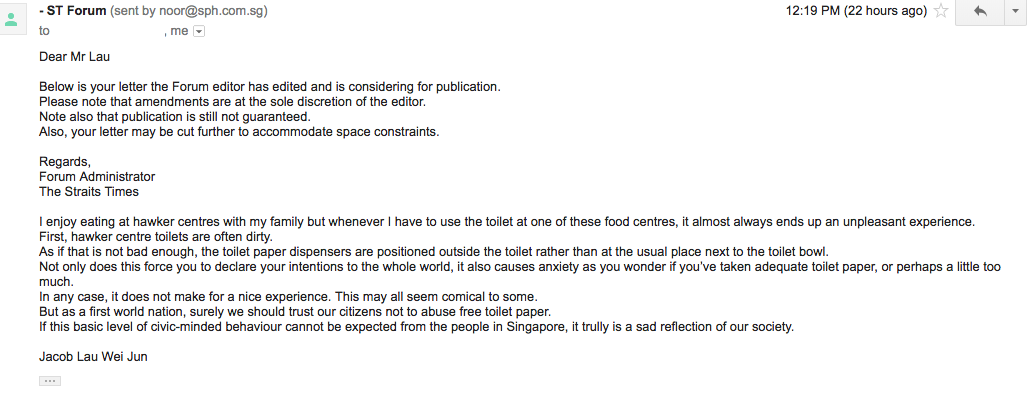 Here's How We Got the Straits Times Forum to Publish Our Nonsense Letters