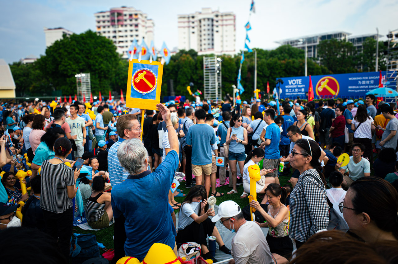 Flashpoint GE2025: A Rave of Electric Blue at a Workers' Party Rally